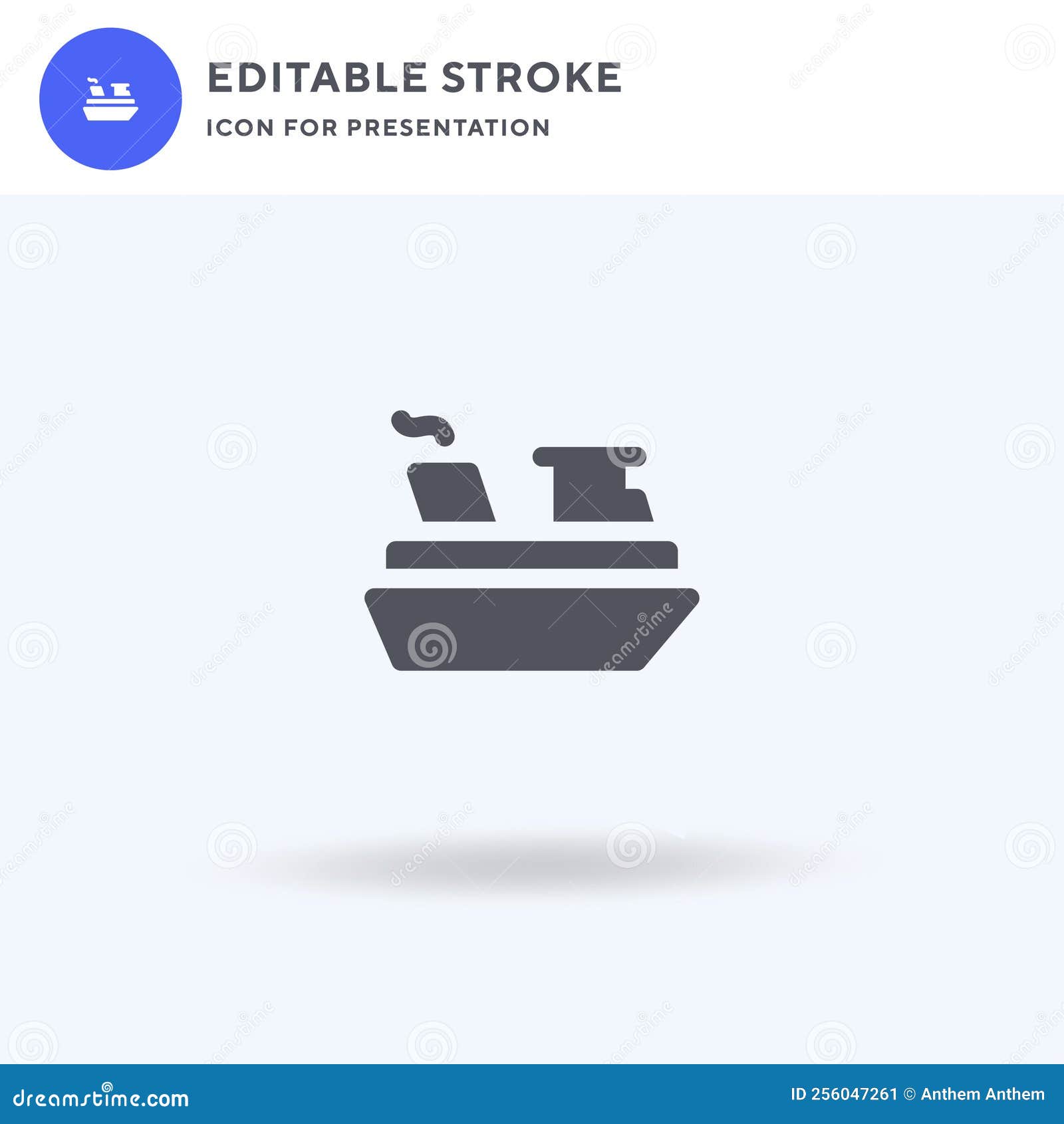 Ship Icon Vector, Filled Flat Sign, Solid Pictogram Isolated on White ...