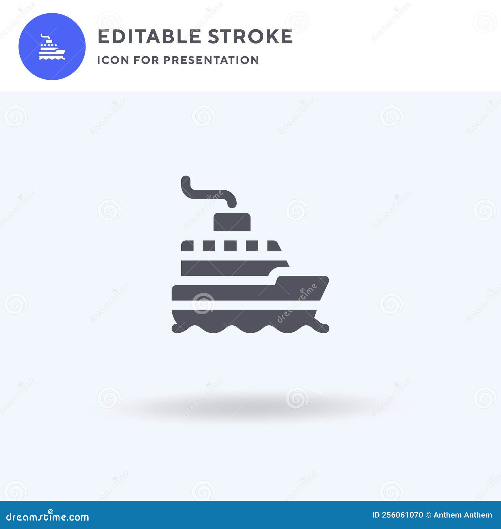 Ship Icon Vector, Filled Flat Sign, Solid Pictogram Isolated on White ...