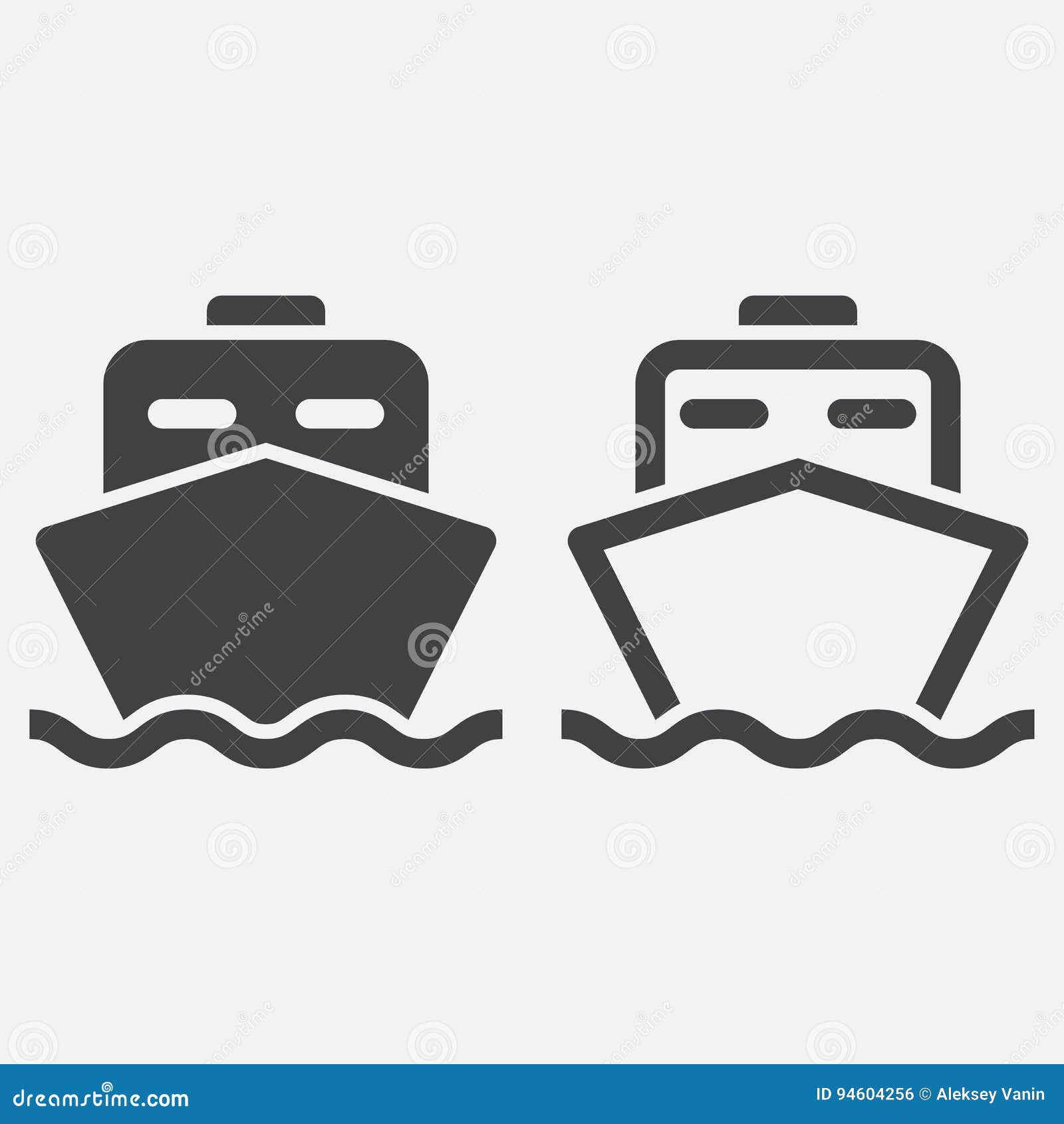 Ship Icon Vector Isolated on White . Stock Vector - Illustration of ...