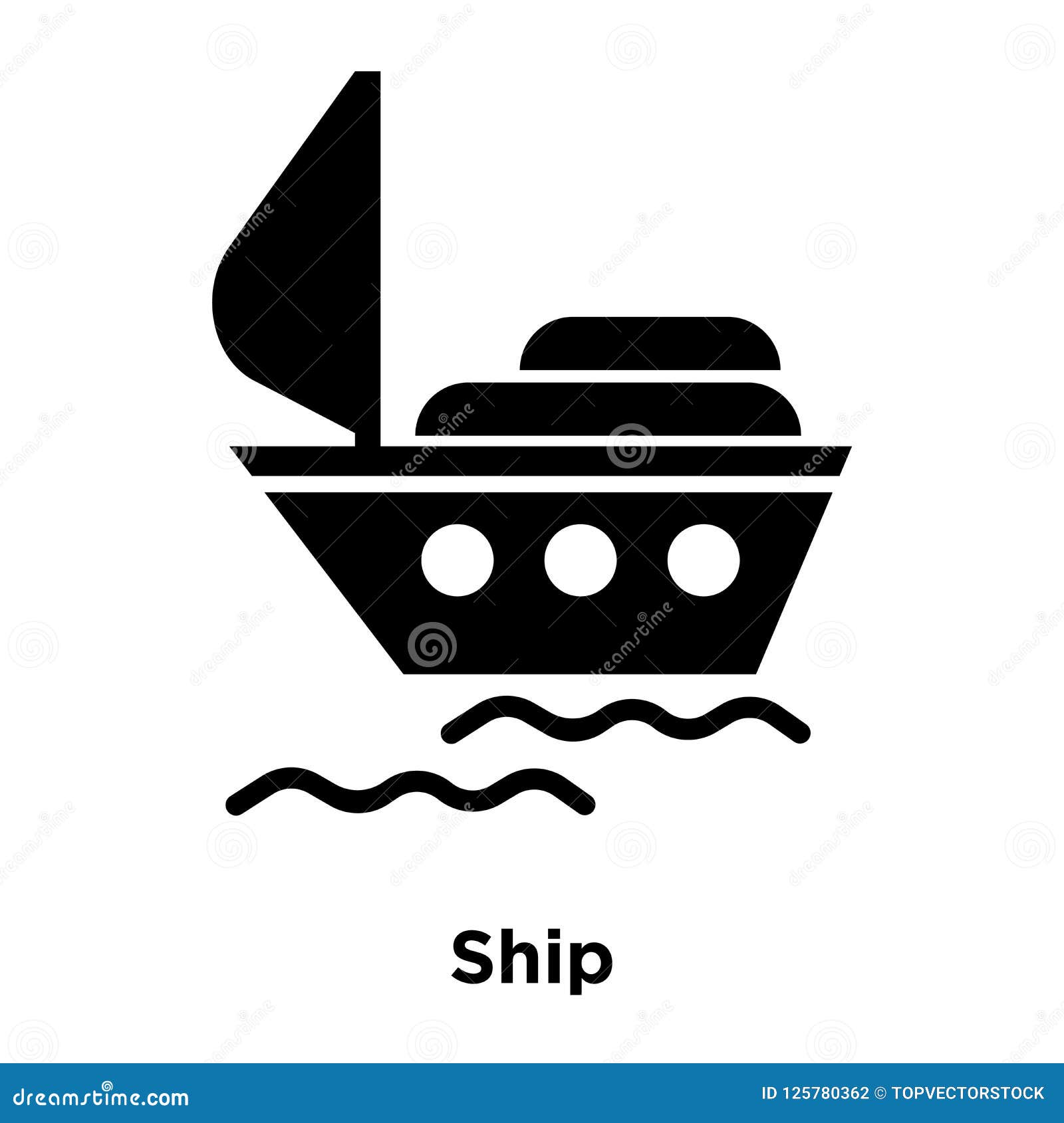 Ship Icon Vector Isolated on White Background, Logo Concept of S Stock ...