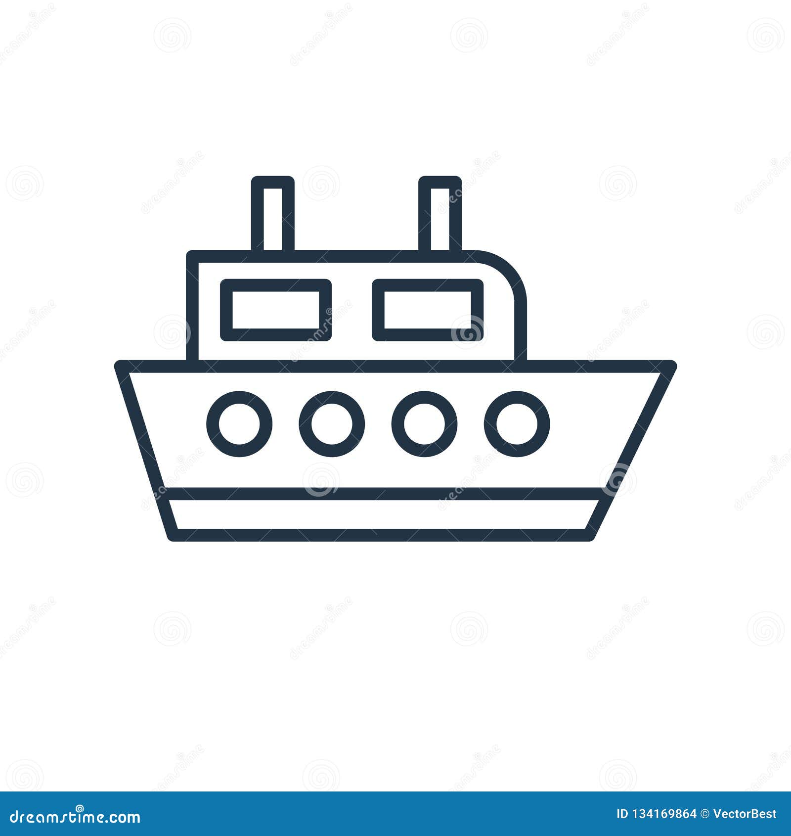 Ship Icon Vector Isolated on White Background, Ship Sign Stock Vector ...