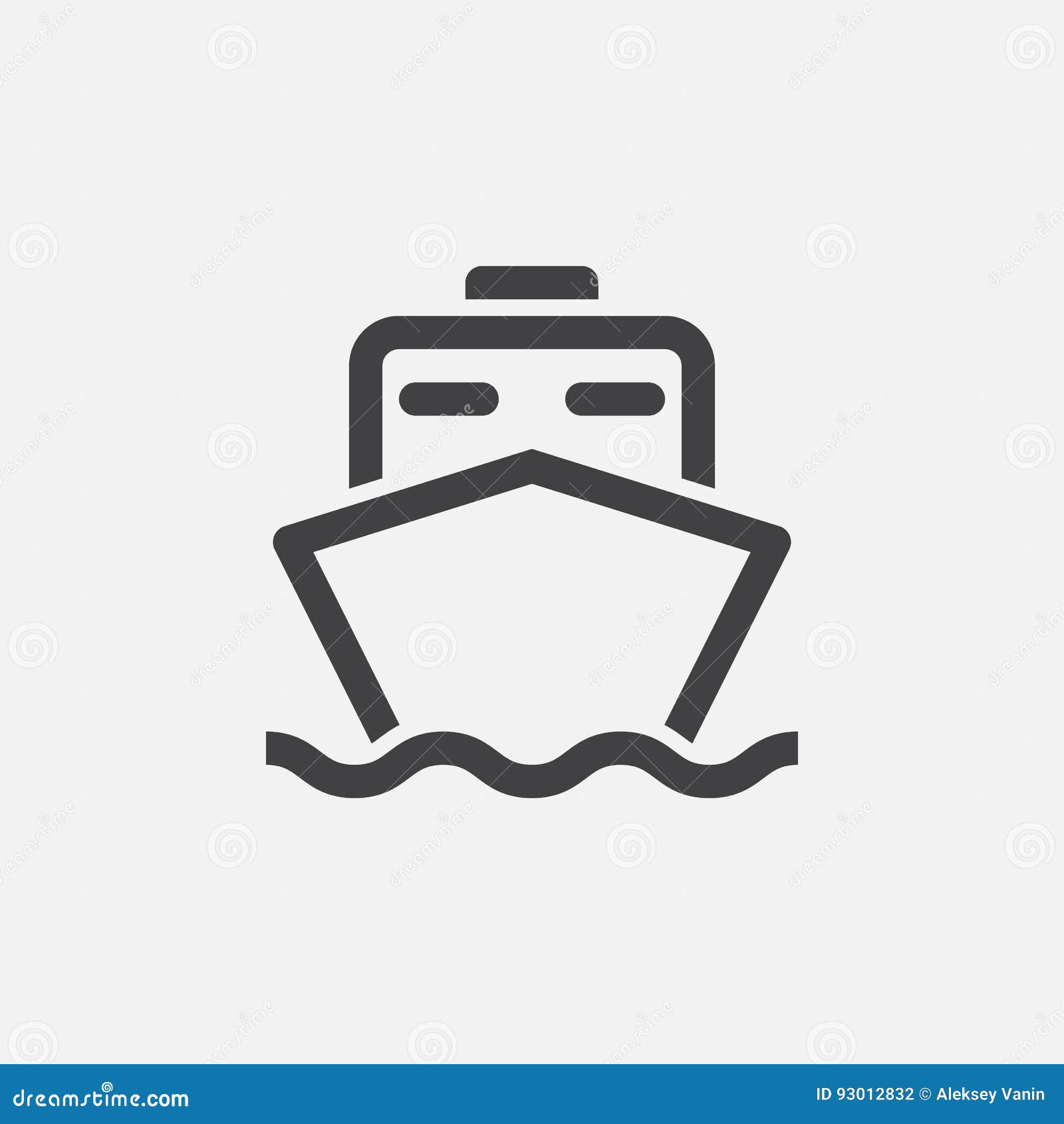 Ship Icon, Vector Logo, Linear Pictogram Isolated on White, Pixel ...