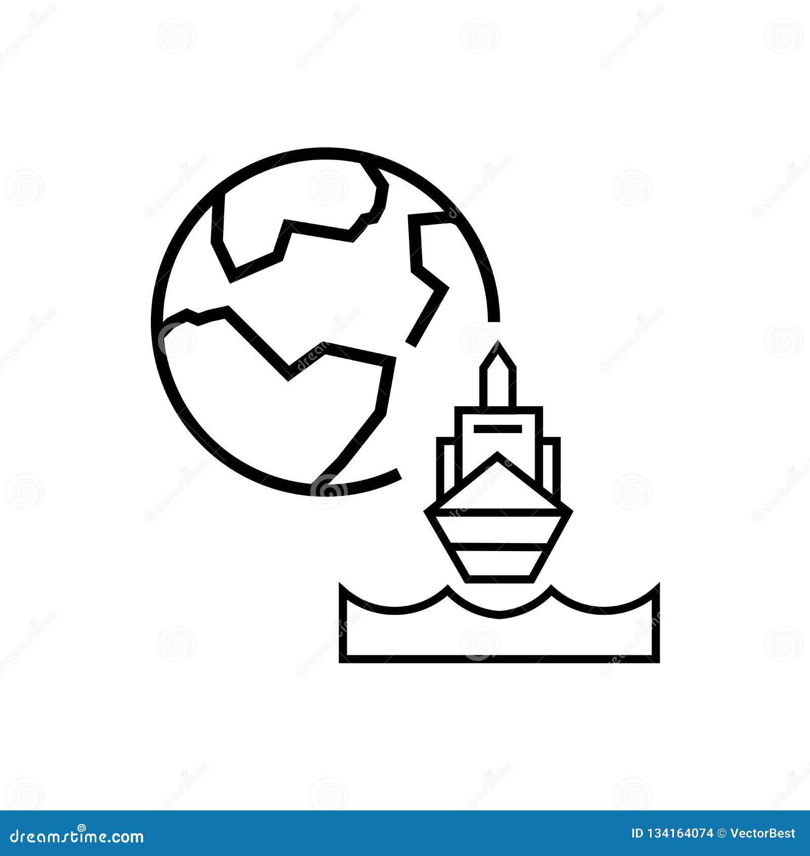 Ship Icon Vector Sign and Symbol Isolated on White Background, Ship ...