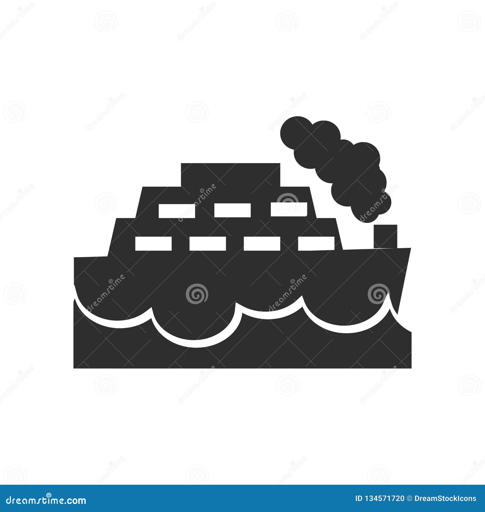 Ship Icon Vector Sign and Symbol Isolated on White Background, Ship ...