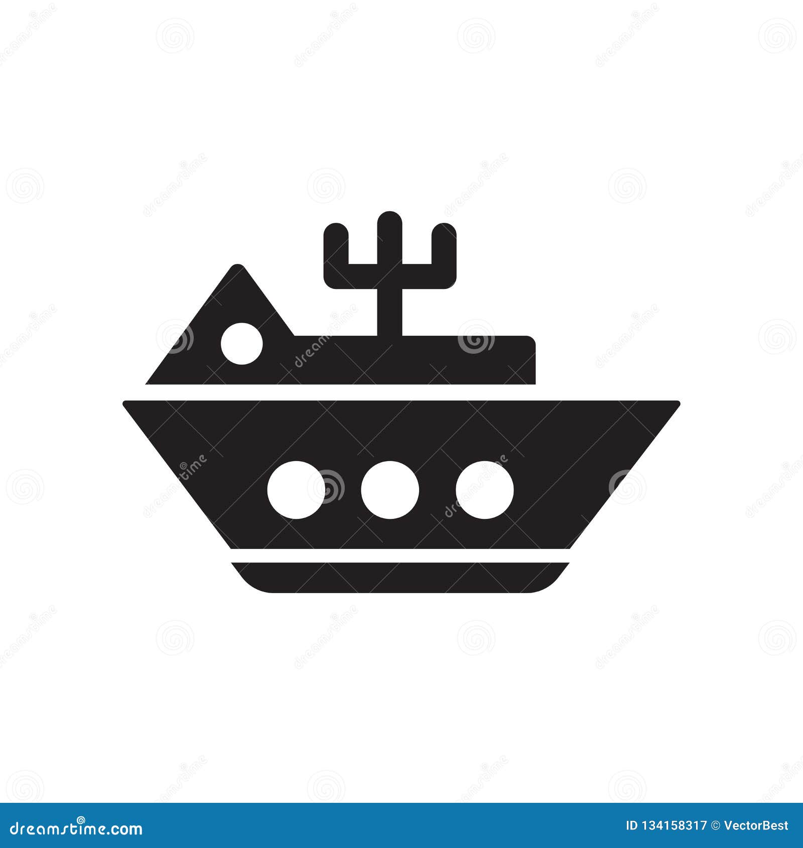 Ship Icon Vector Sign and Symbol Isolated on White Background Stock ...