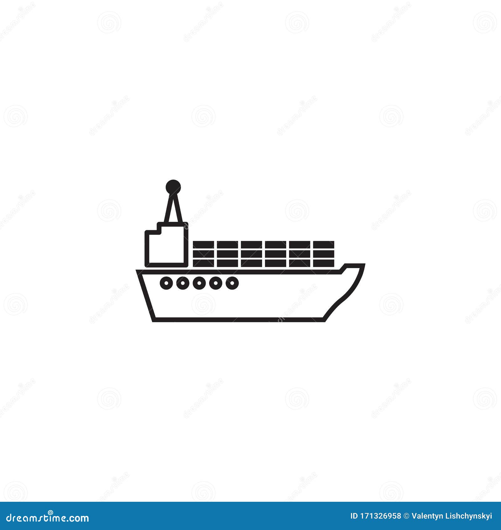 Ship Icon on White Background. Vector Symbol Stock Vector ...