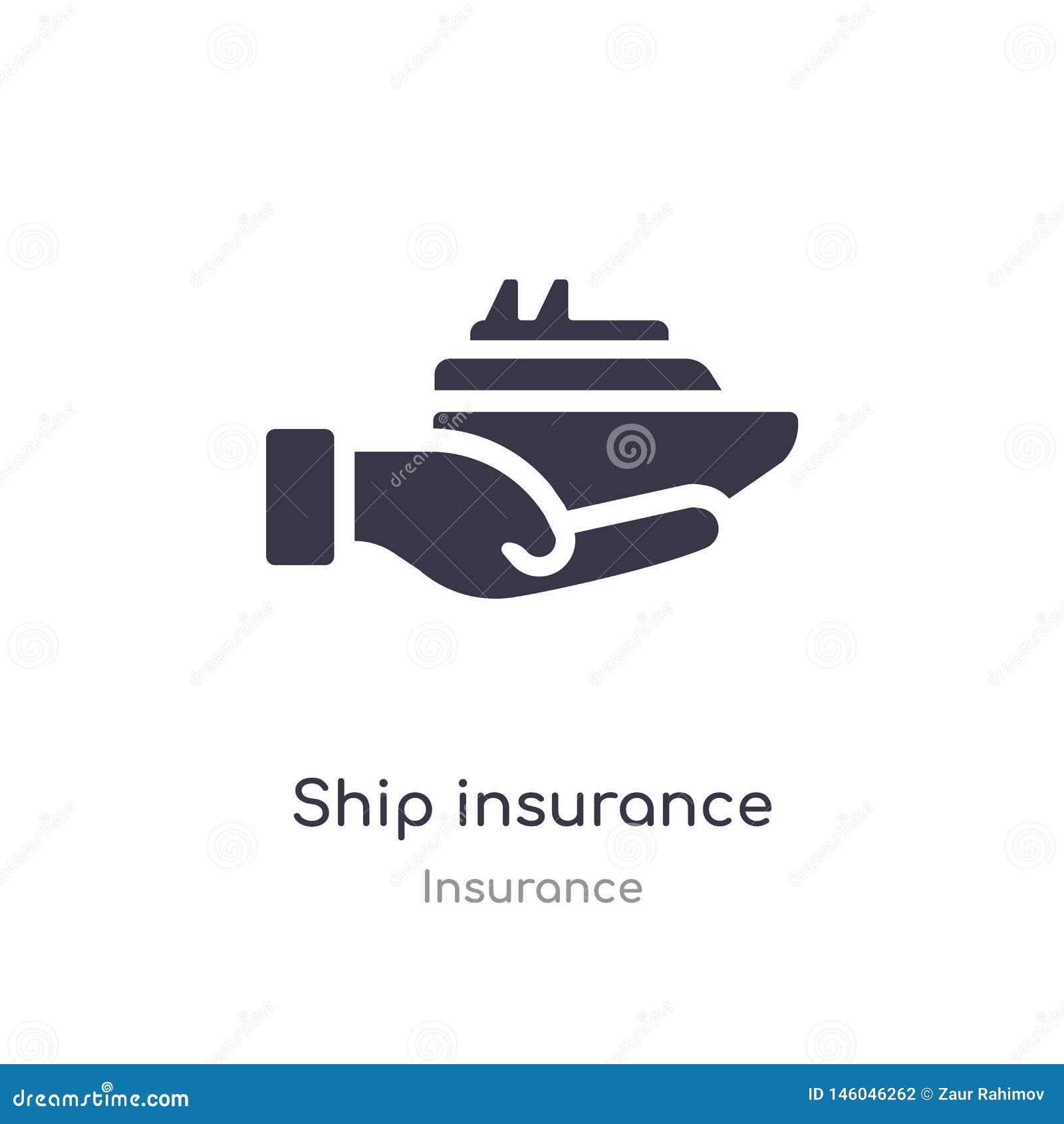 Ship Insurance Icon. Isolated Ship Insurance Icon Vector Illustration ...