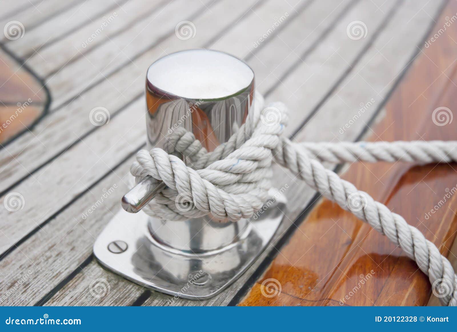 Ship Knotted Onto Pier with White Rope Stock Photo - Image of hawser ...