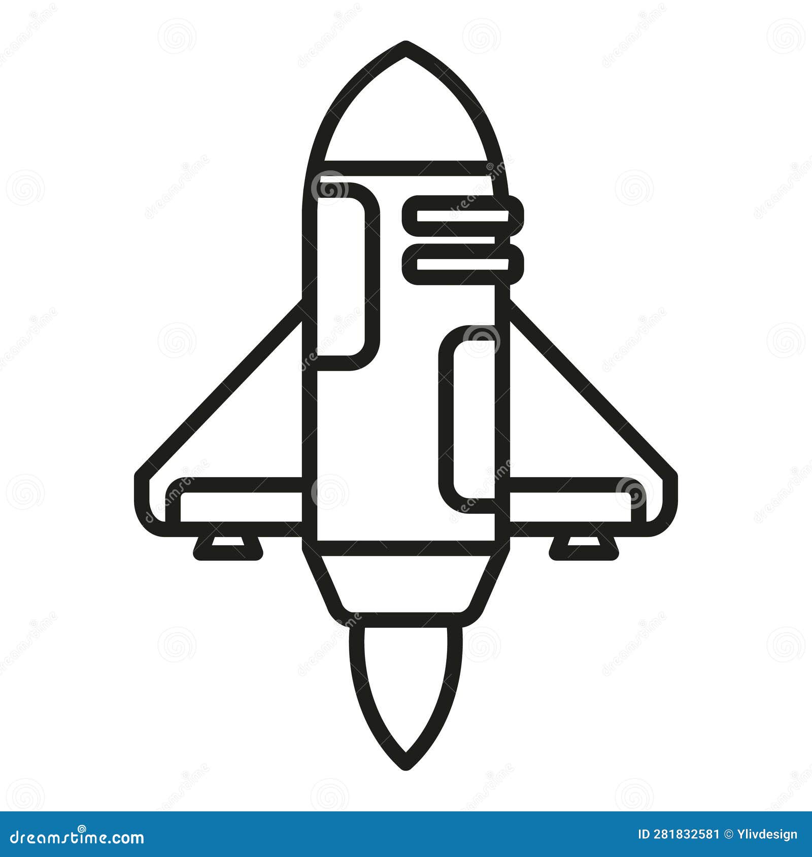 Ship Launch Icon Outline Vector. Rocket Fire Stock Vector ...