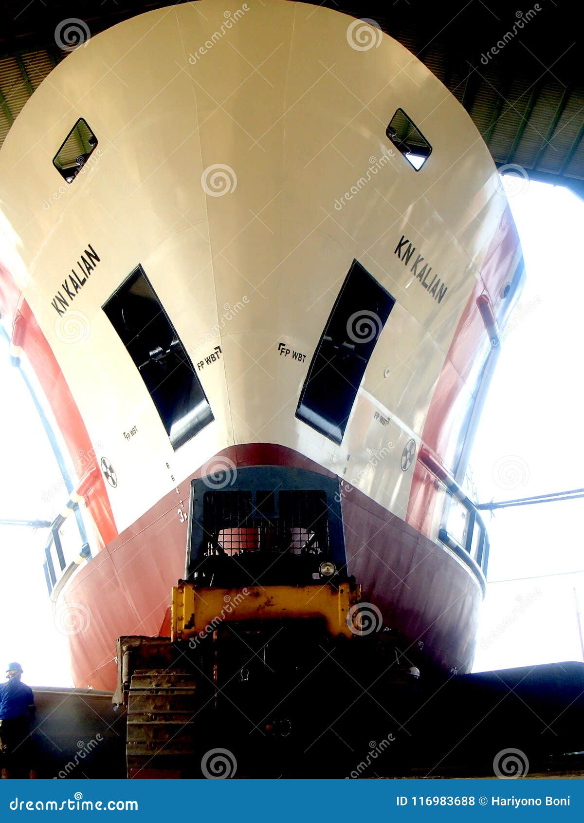 Ship launching process editorial stock photo. Image of transport ...
