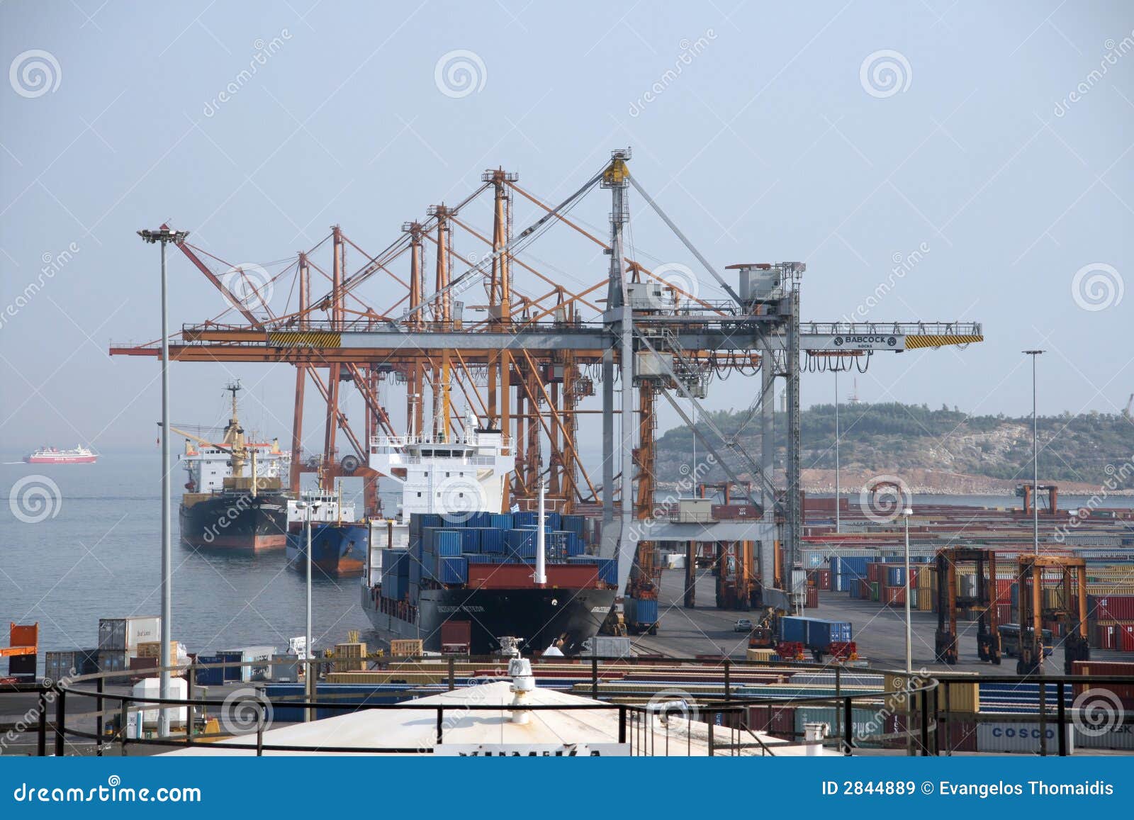 Ship loading 3 stock image. Image of transportation, container - 2844889