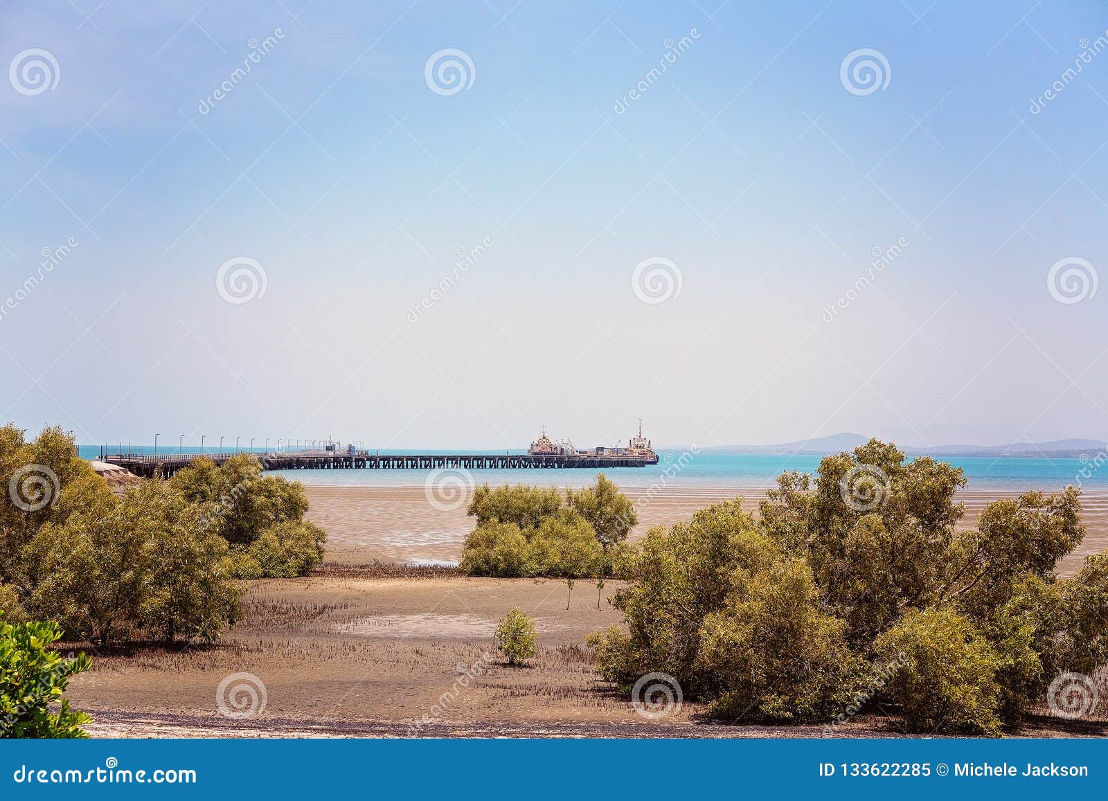 Ship Loading Cargo at a Pier Stock Image - Image of boat, concrete ...