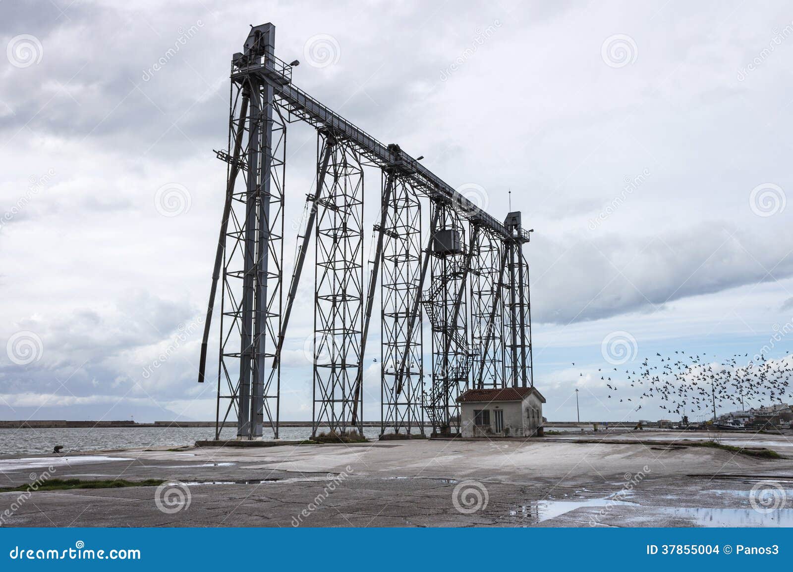 Ship loading grain tower stock photo. Image of ship, harbor - 37855004