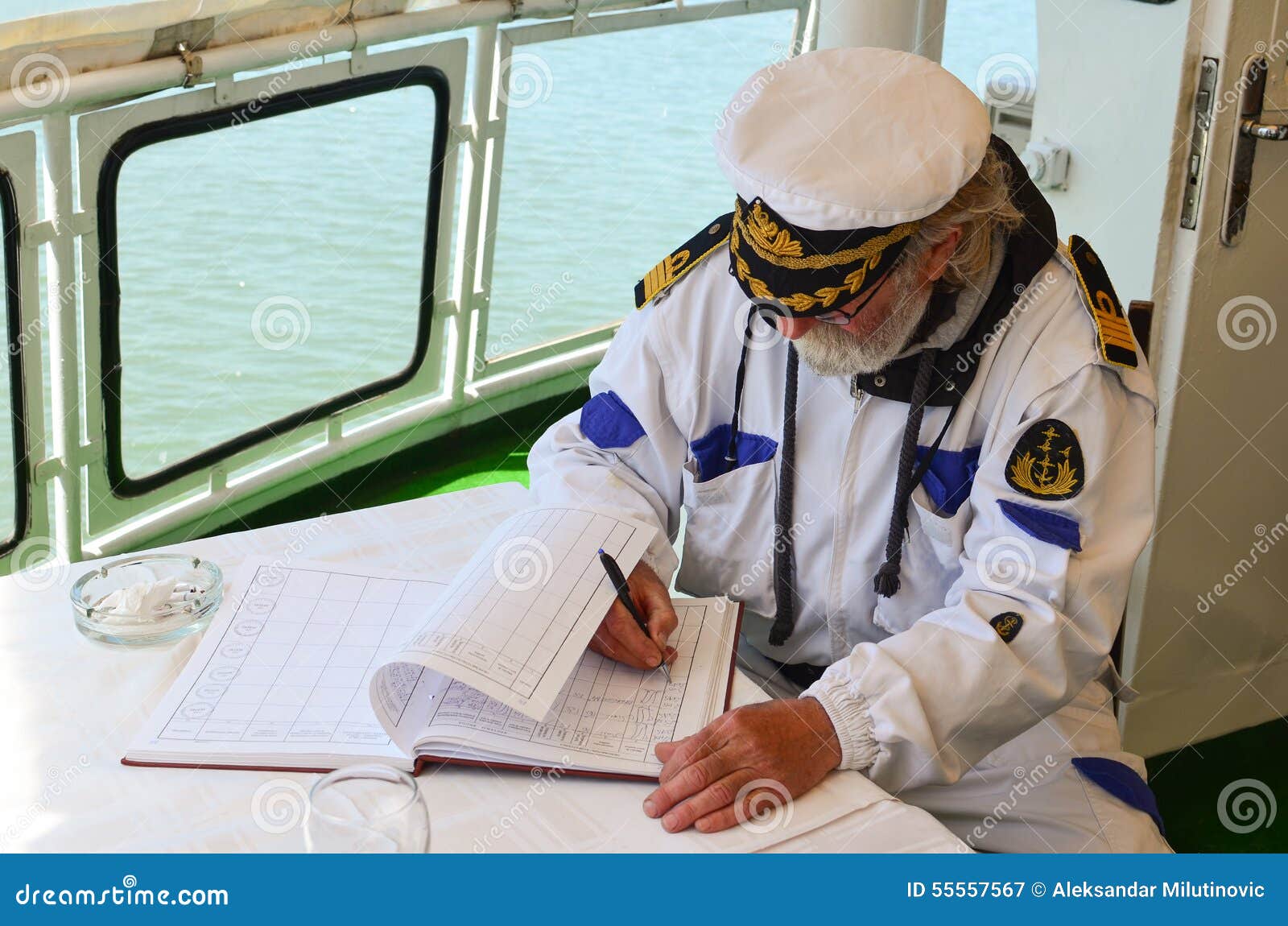 Ship Logbook filling stock image. Image of officer, drive - 55557567