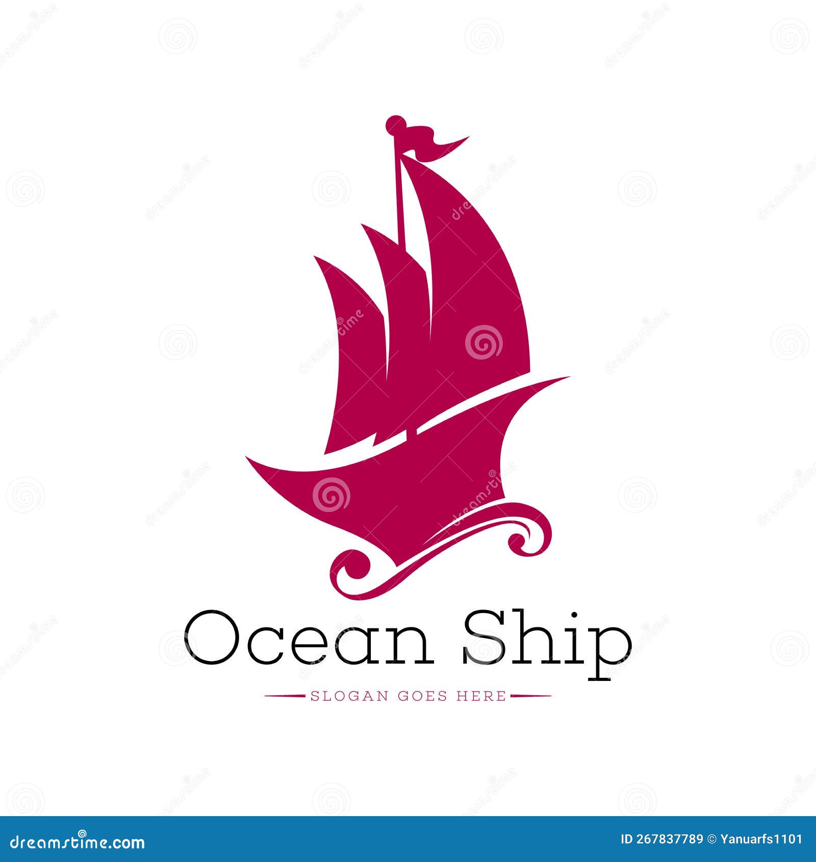 Ship Logo Design Concept Vector Stock Illustration - Illustration of ...