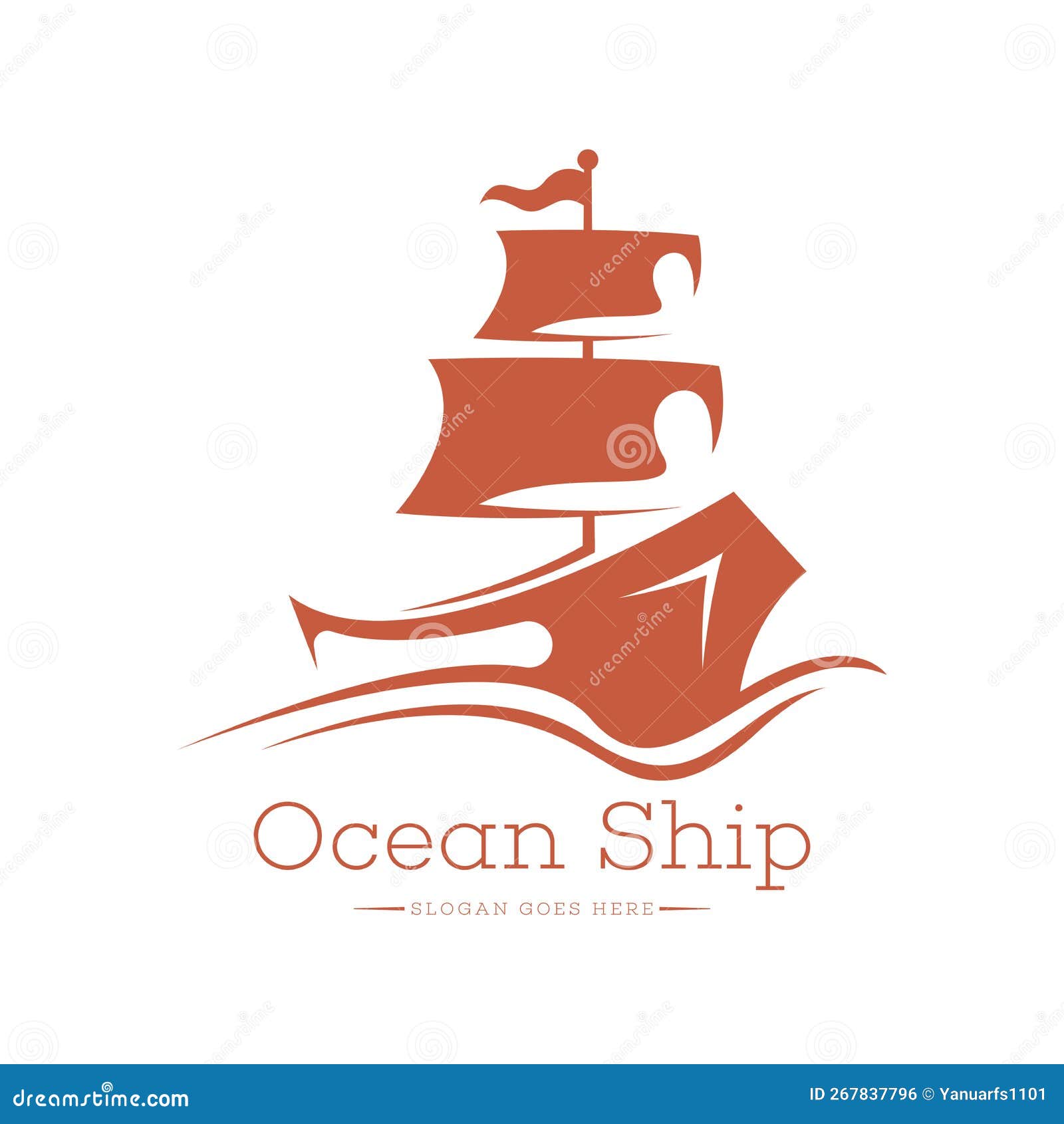 Ship Logo Design Concept Vector Stock Illustration - Illustration of ...