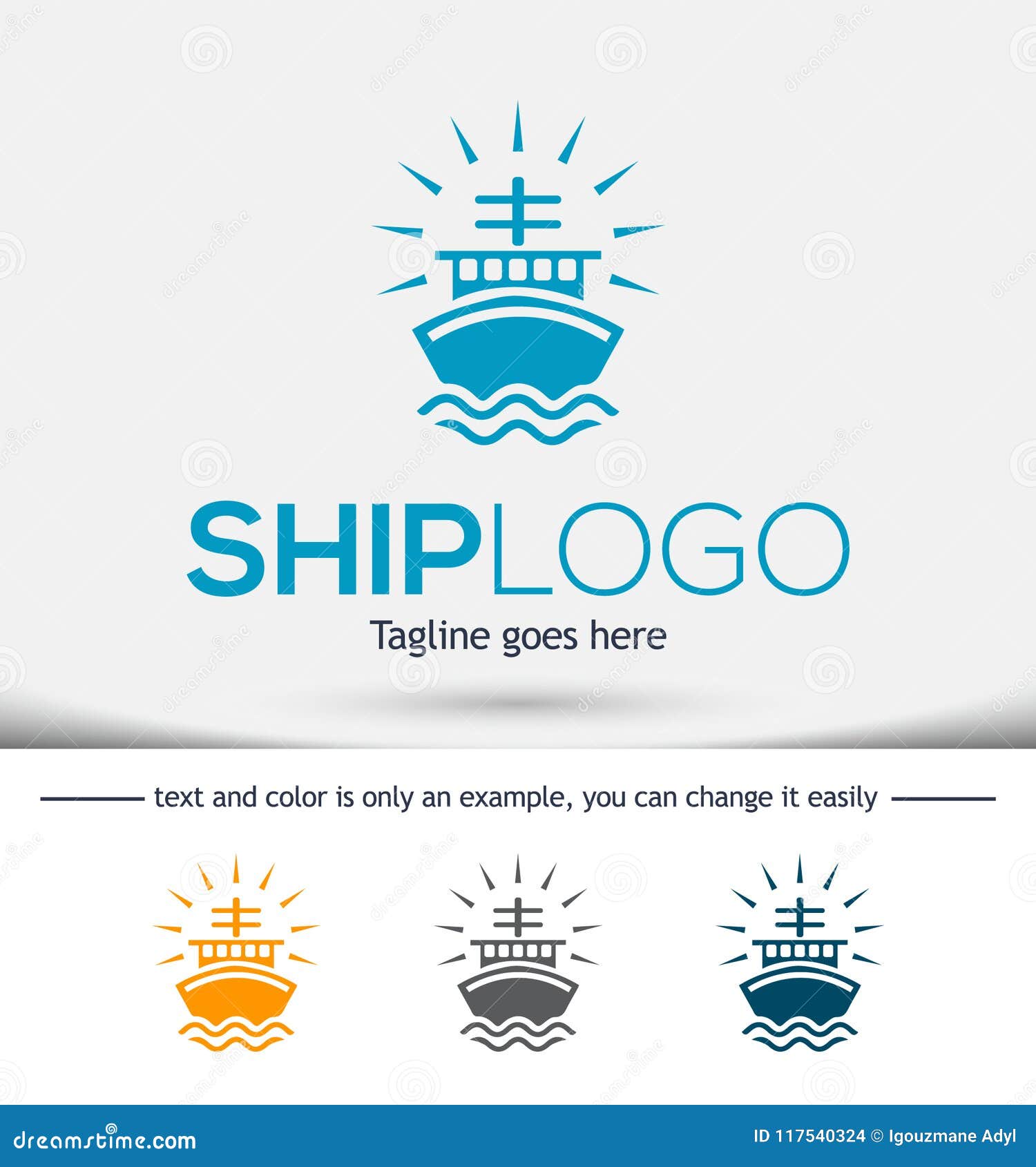 Ship Logo Vector Illustration, Ship Logo Design Template. Stock Vector ...