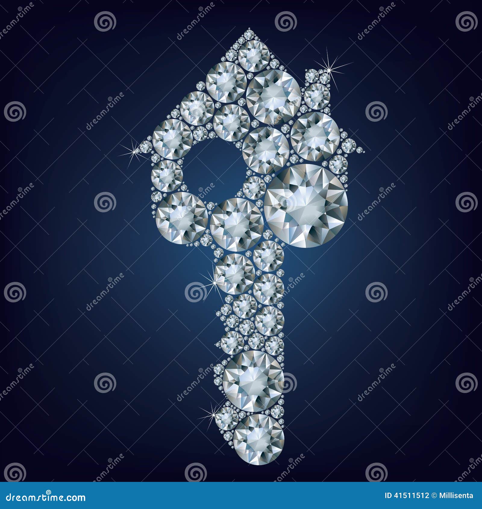 Ship Made Up a Lot of Diamonds Stock Vector - Illustration of navy ...