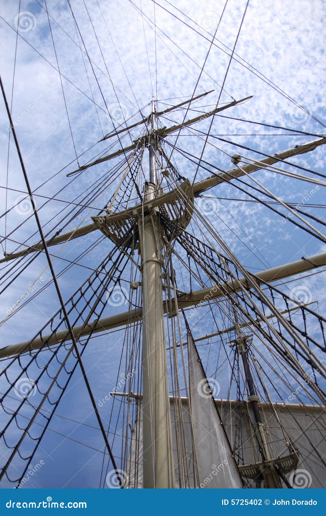 Ship mast stock photo. Image of blue, nautical, sailboat - 5725402