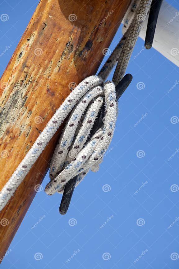 Ship mast and ropes stock image. Image of rigging, vessel - 14493811