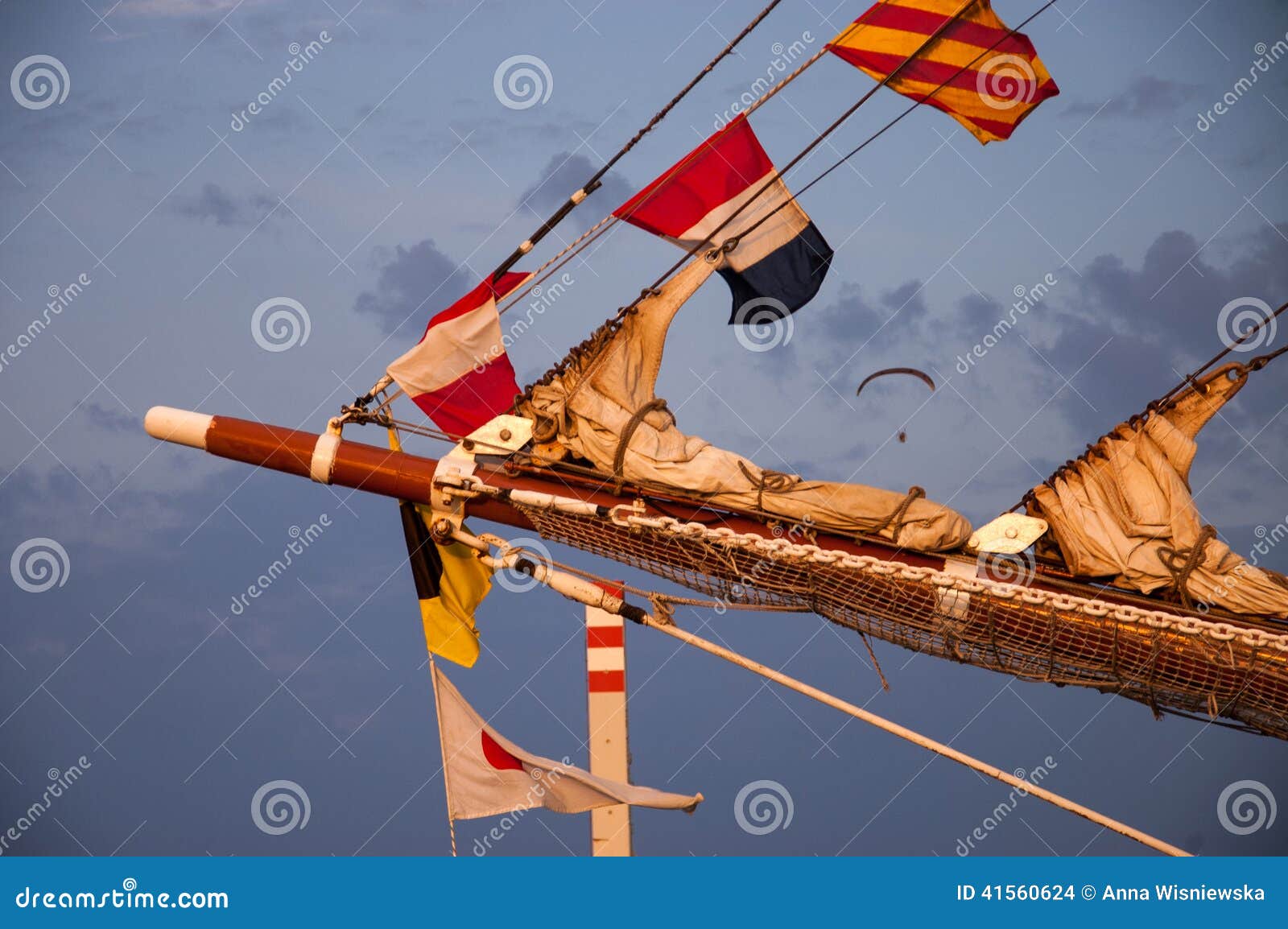 Ship Mast with Signal Flags Stock Photo - Image of rope, sailor: 41560624