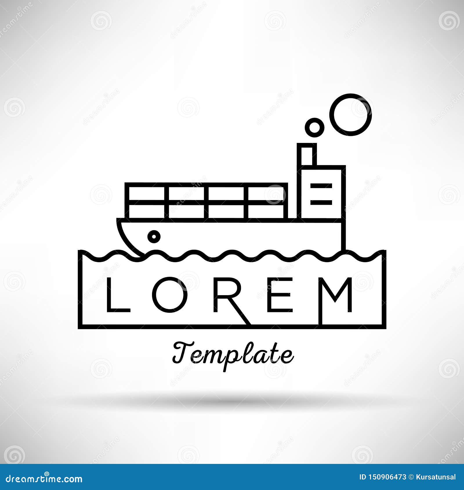 Ship Minimal Sign Vector Design Stock Vector - Illustration of linear ...