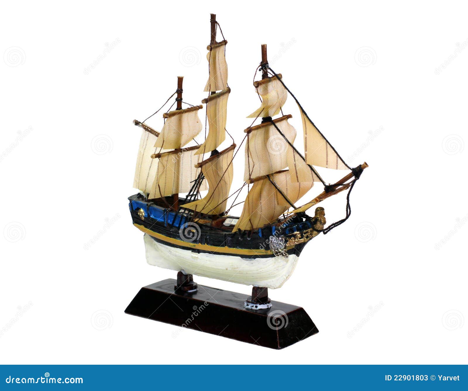 Ship model isolated stock image. Image of classic, fabric - 22901803