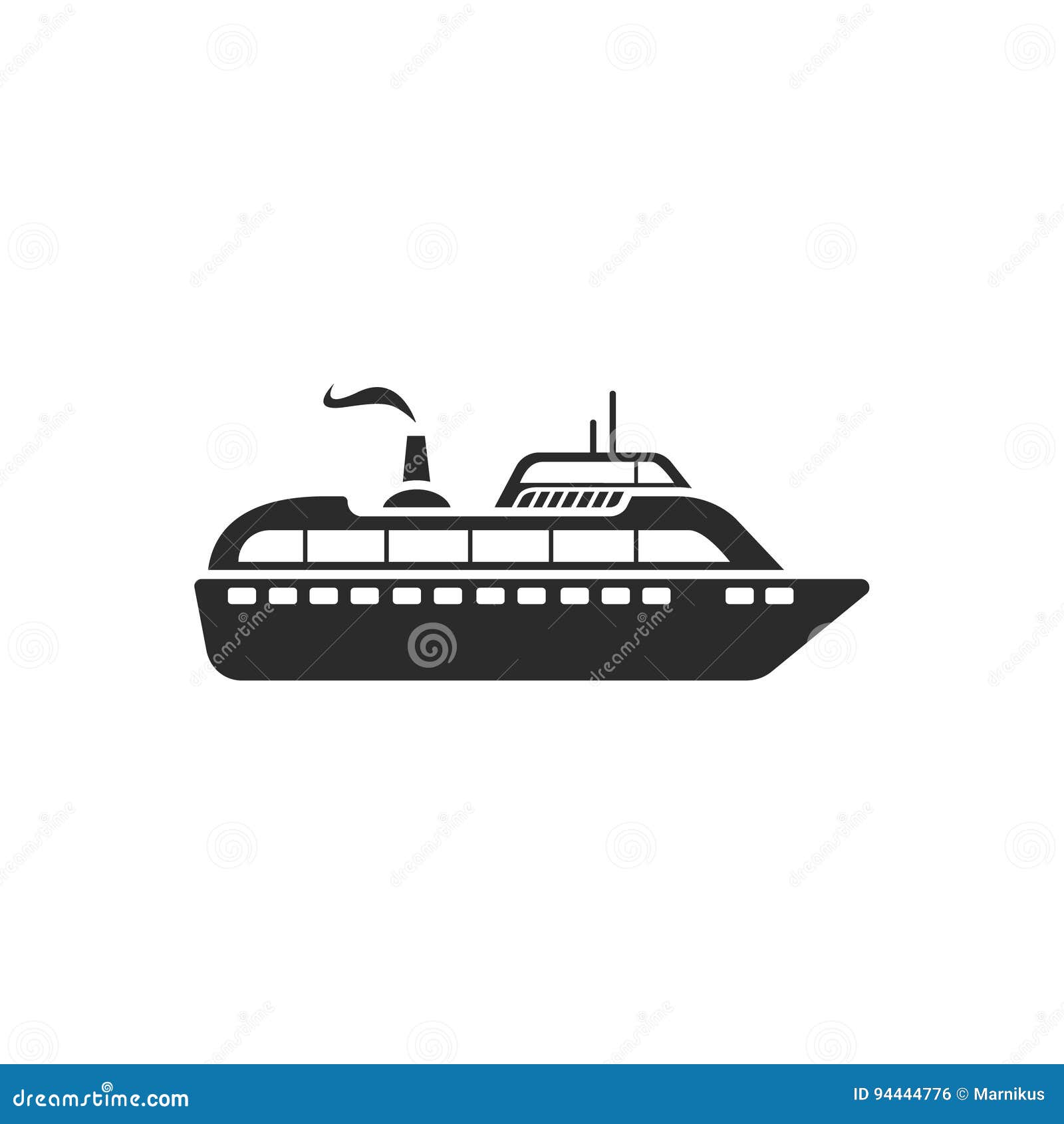 Ship modern icon stock vector. Illustration of shipping - 94444776