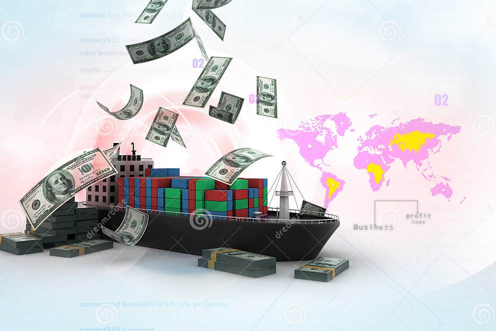 Ship and money stock illustration. Illustration of transportation ...