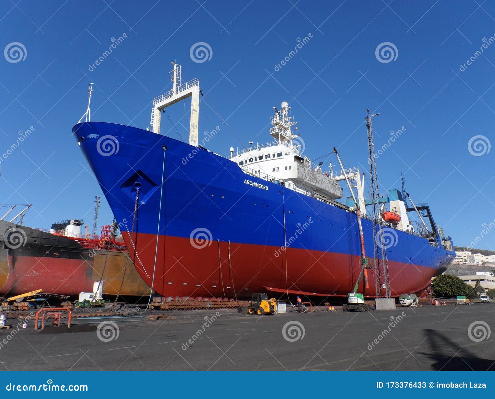 Ship in Naval Repair and Finished is Like New. Editorial Stock Photo ...
