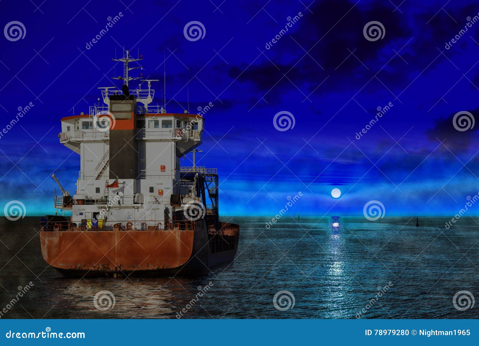 Ship at night stock photo. Image of ship, night, hull - 78979280