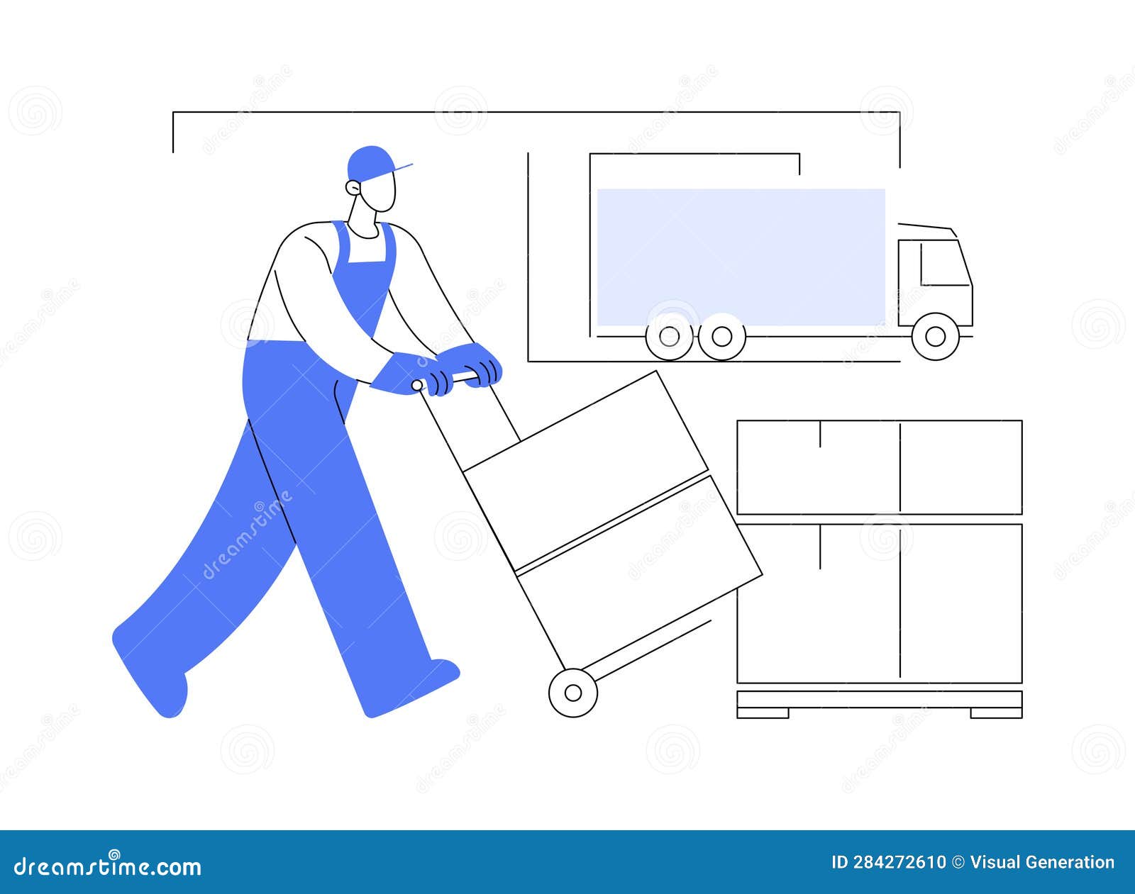 Ship Orders To Customers Abstract Concept Vector Illustration. Stock ...