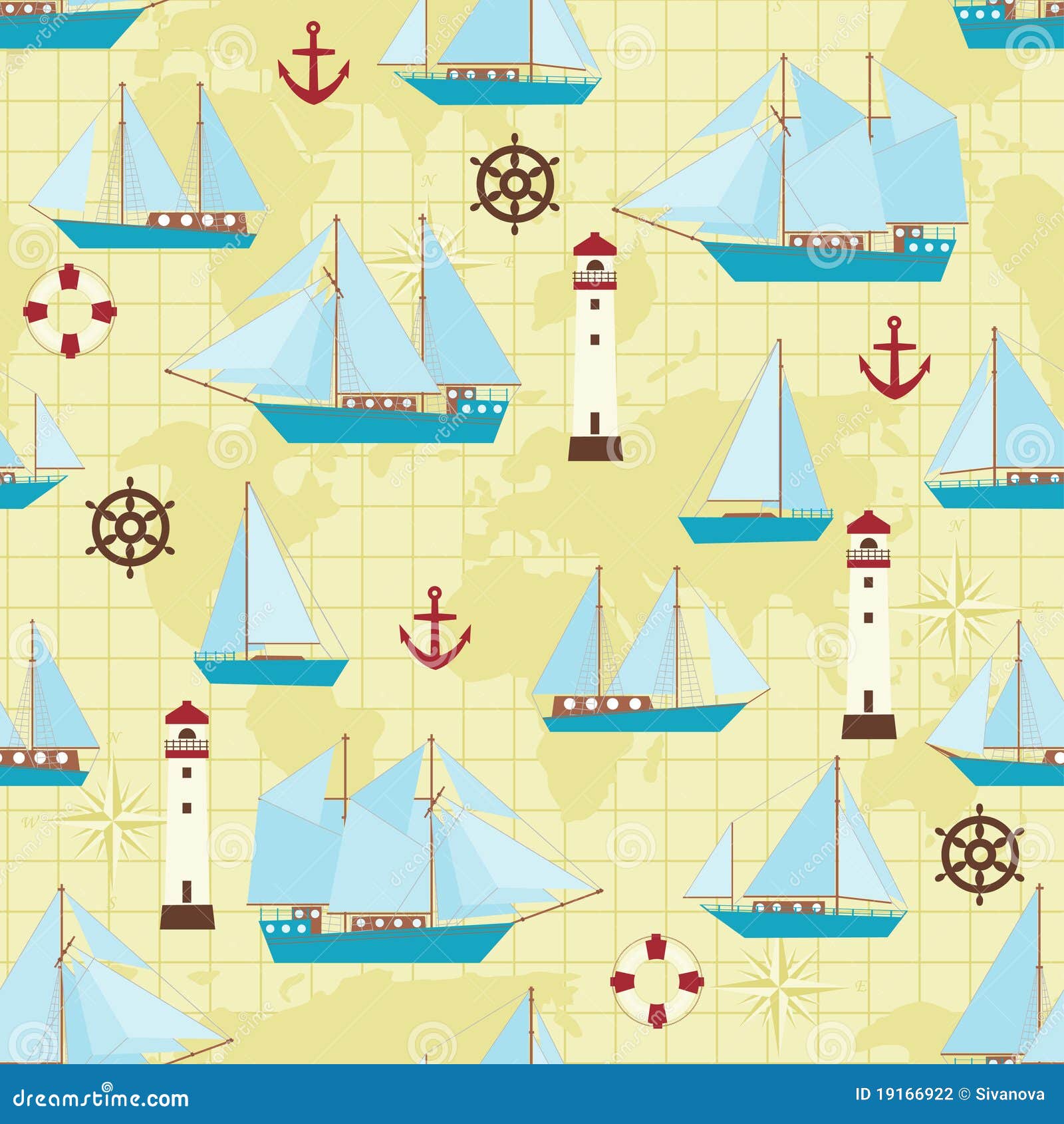 Ship pattern stock vector. Illustration of travel, continent - 19166922