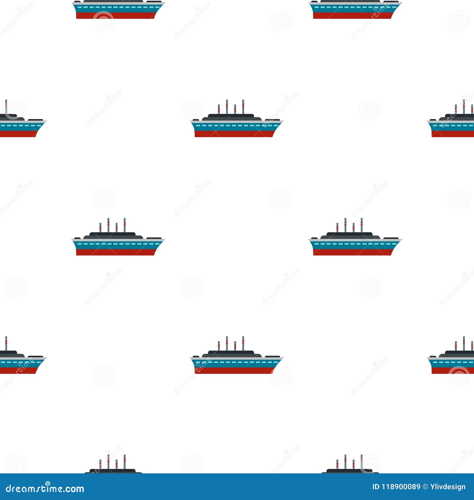 Ship pattern flat stock vector. Illustration of nautical - 118900089