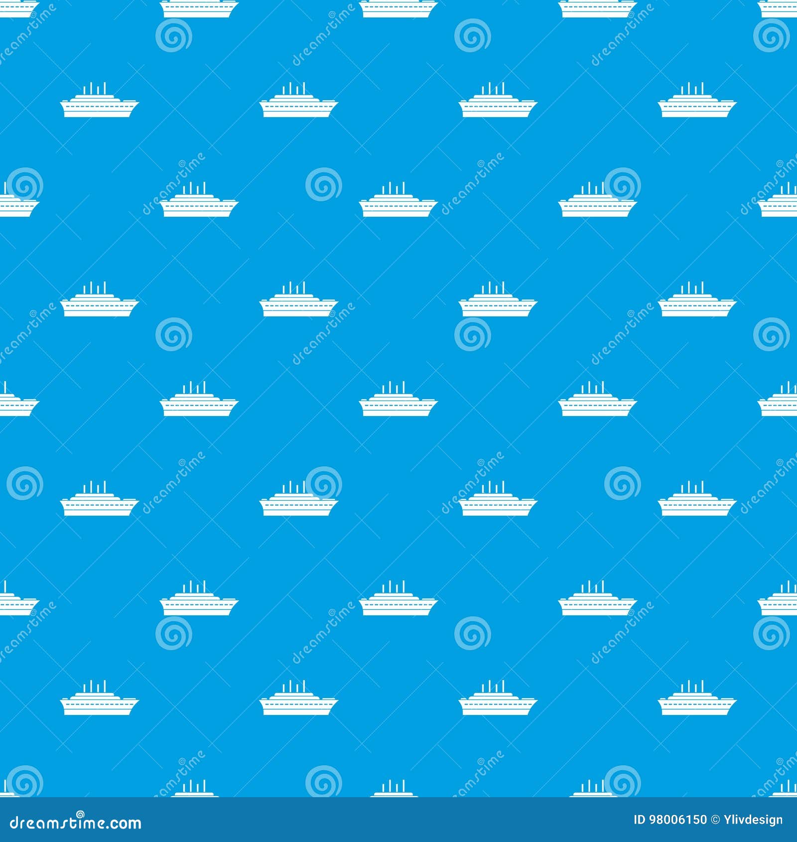 Ship pattern seamless blue stock vector. Illustration of isolated ...