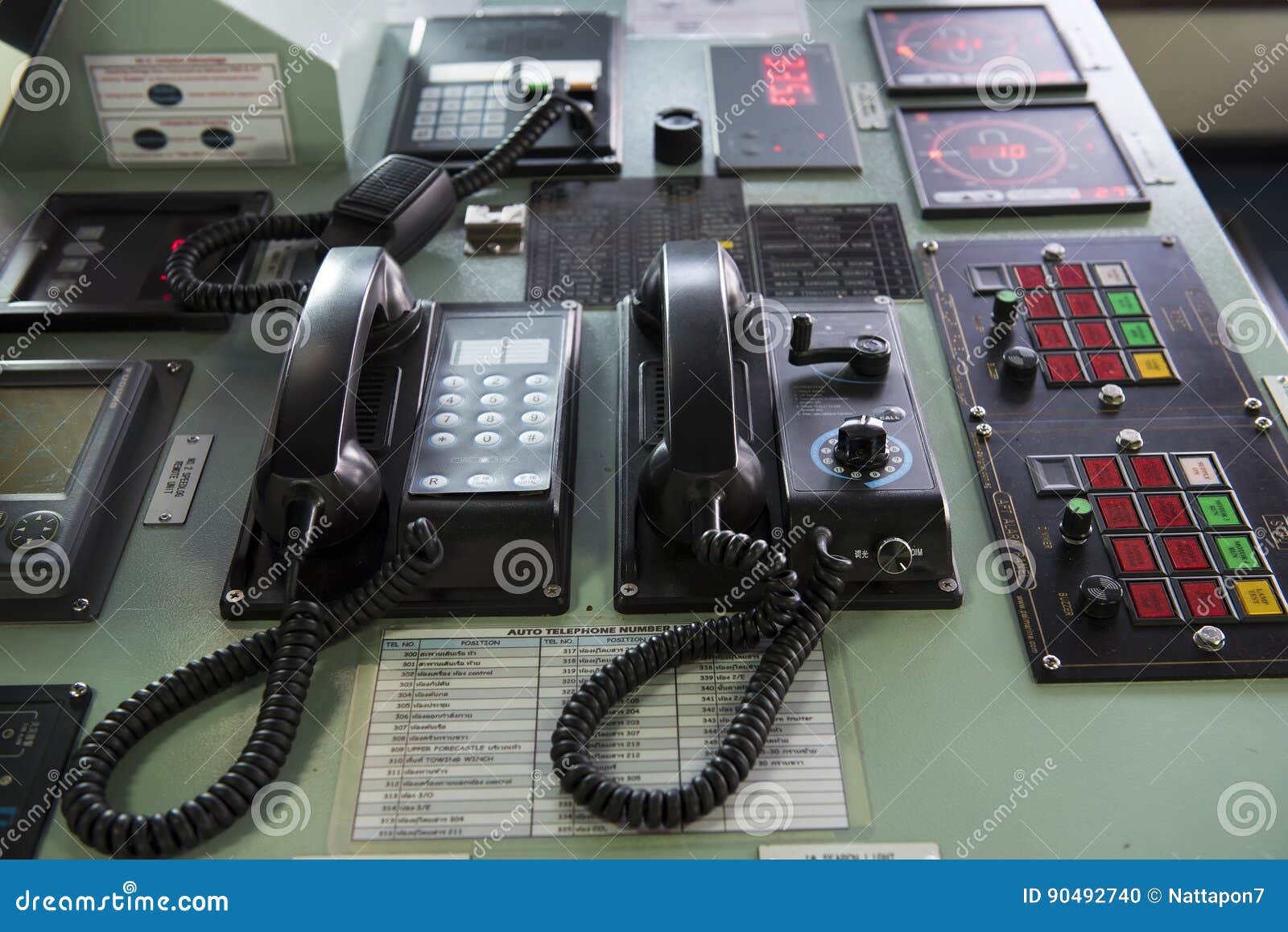 Ship Phone in Tanker Black. Stock Photo - Image of dashboard ...