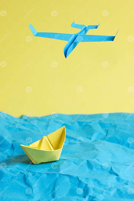 Ship and the plane stock image. Image of pattern, ocean - 5707333