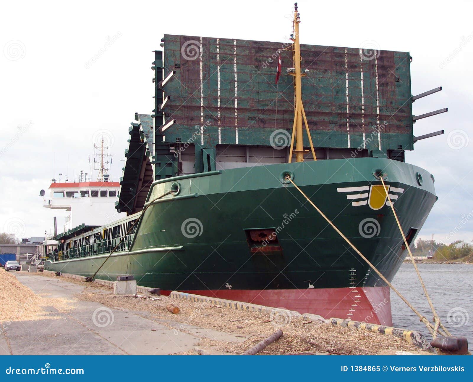 Ship in the Port stock image. Image of port, water, loading - 1384865