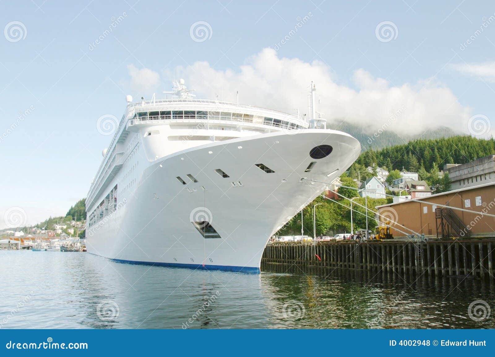 Ship at port stock photo. Image of vacation, oceanliner - 4002948