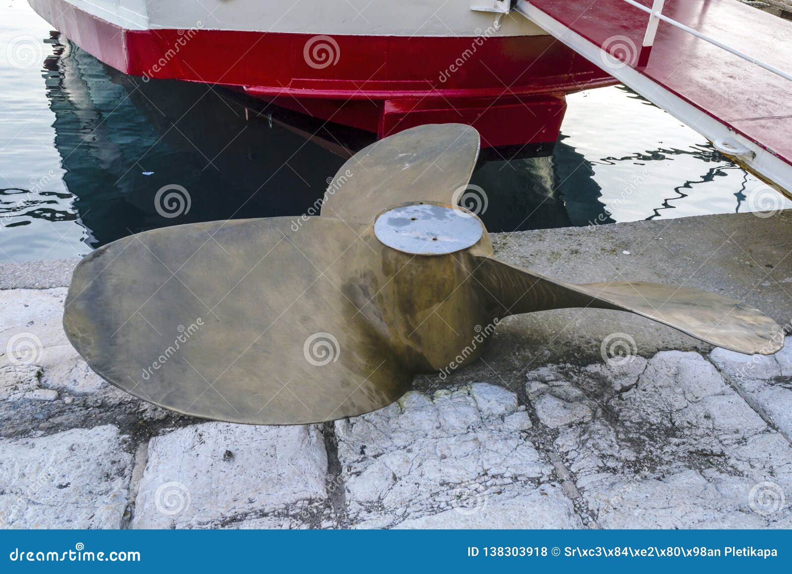 Ship Propeller Lying on the Coast. Stock Photo - Image of city, boat ...