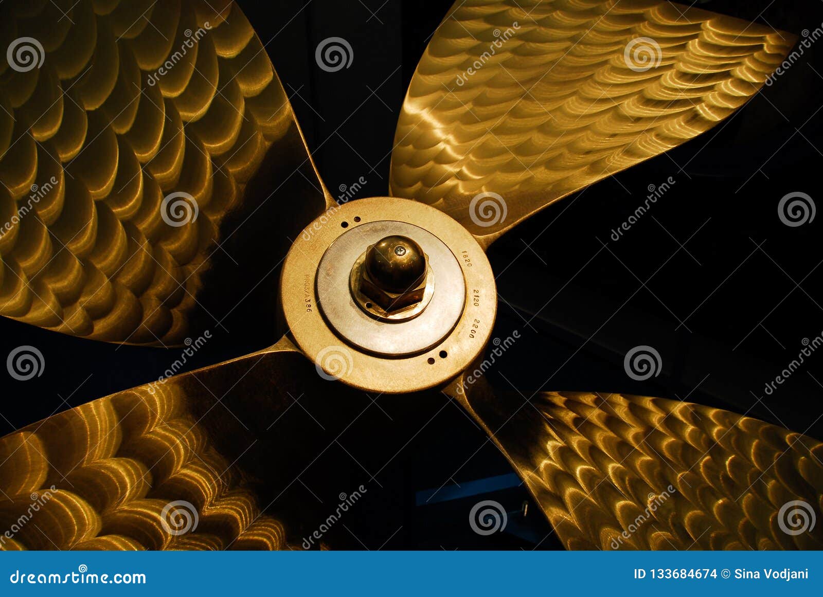 Ship Propeller Blade Frontal View Stock Photo - Image of closeup, cargo ...