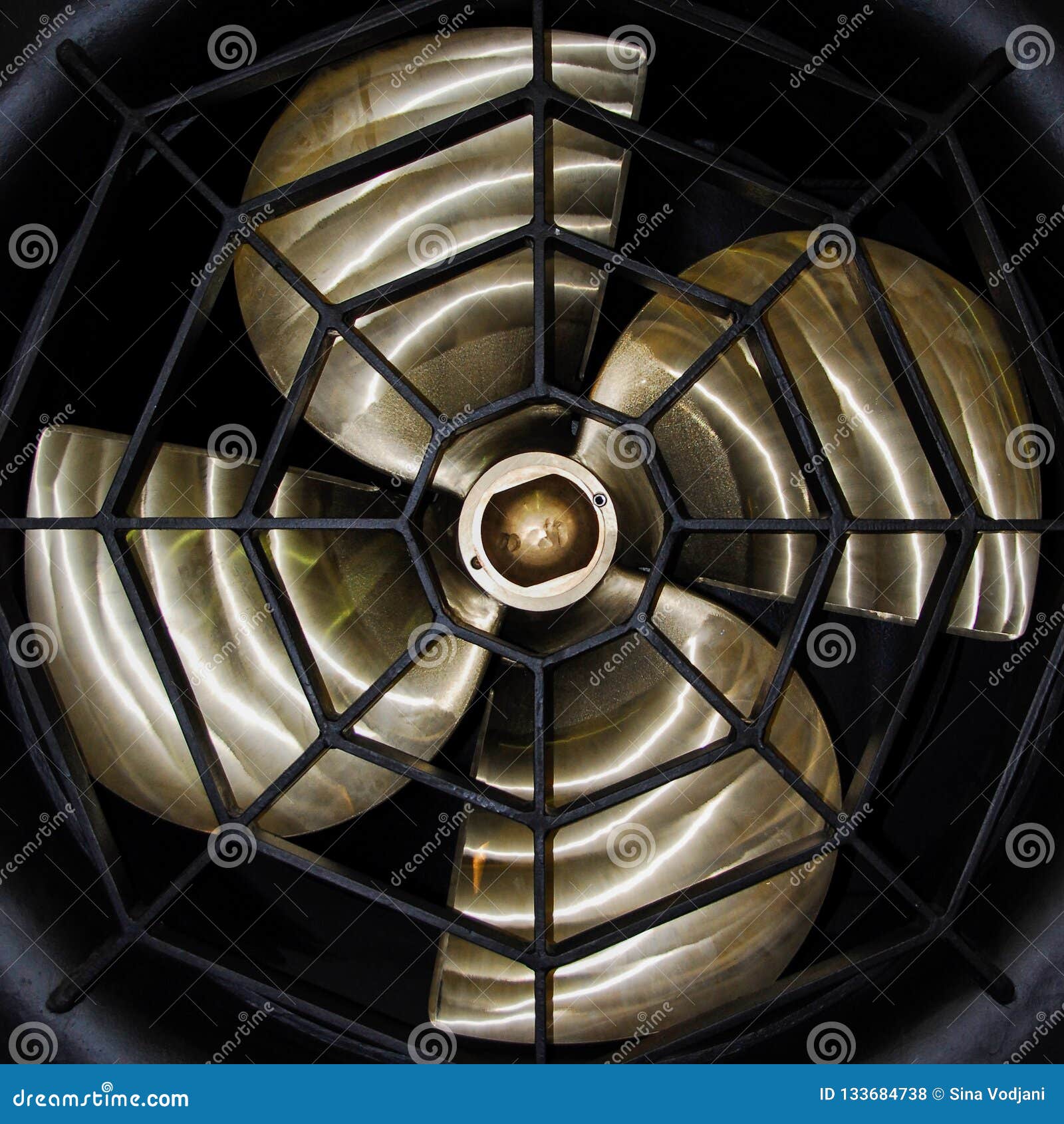 Ship Propeller Blade Frontal View Stock Photo - Image of technology ...