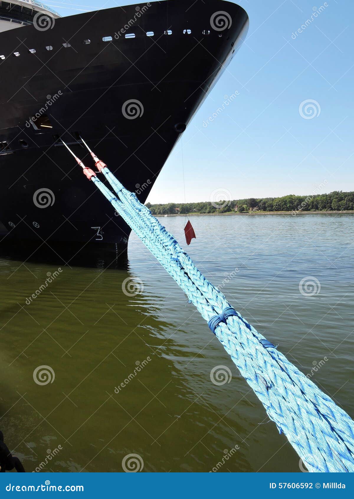 Ship prow and blue rope stock photo. Image of flag, dark - 57606592