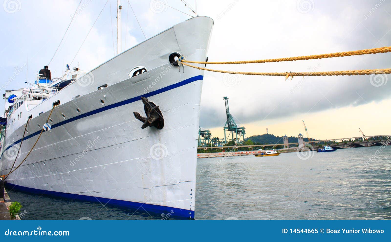 A Ship on Quay stock image. Image of deck, doulos, mast - 14544665
