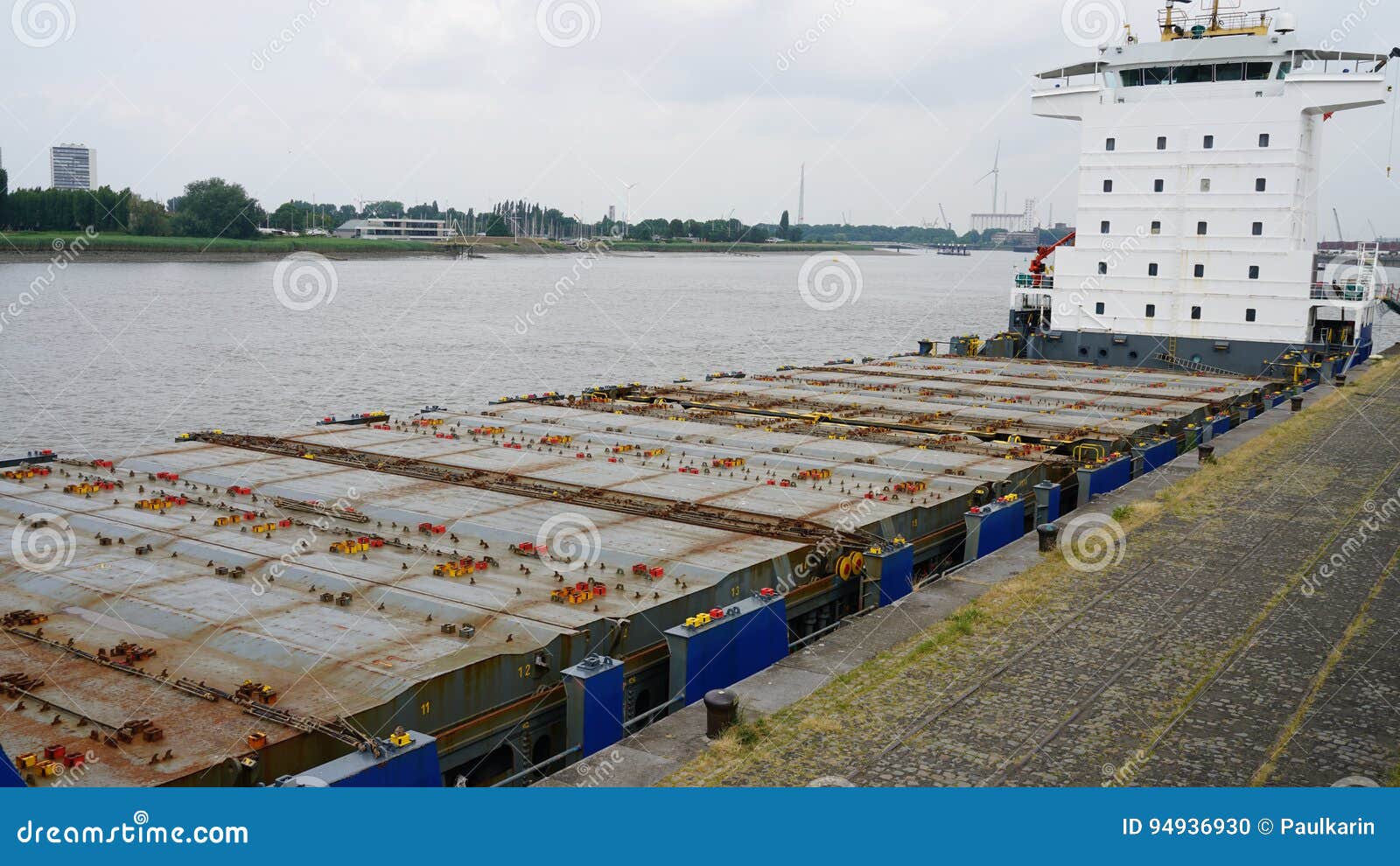 Ship on quay stock photo. Image of quay, trade, river - 94936930