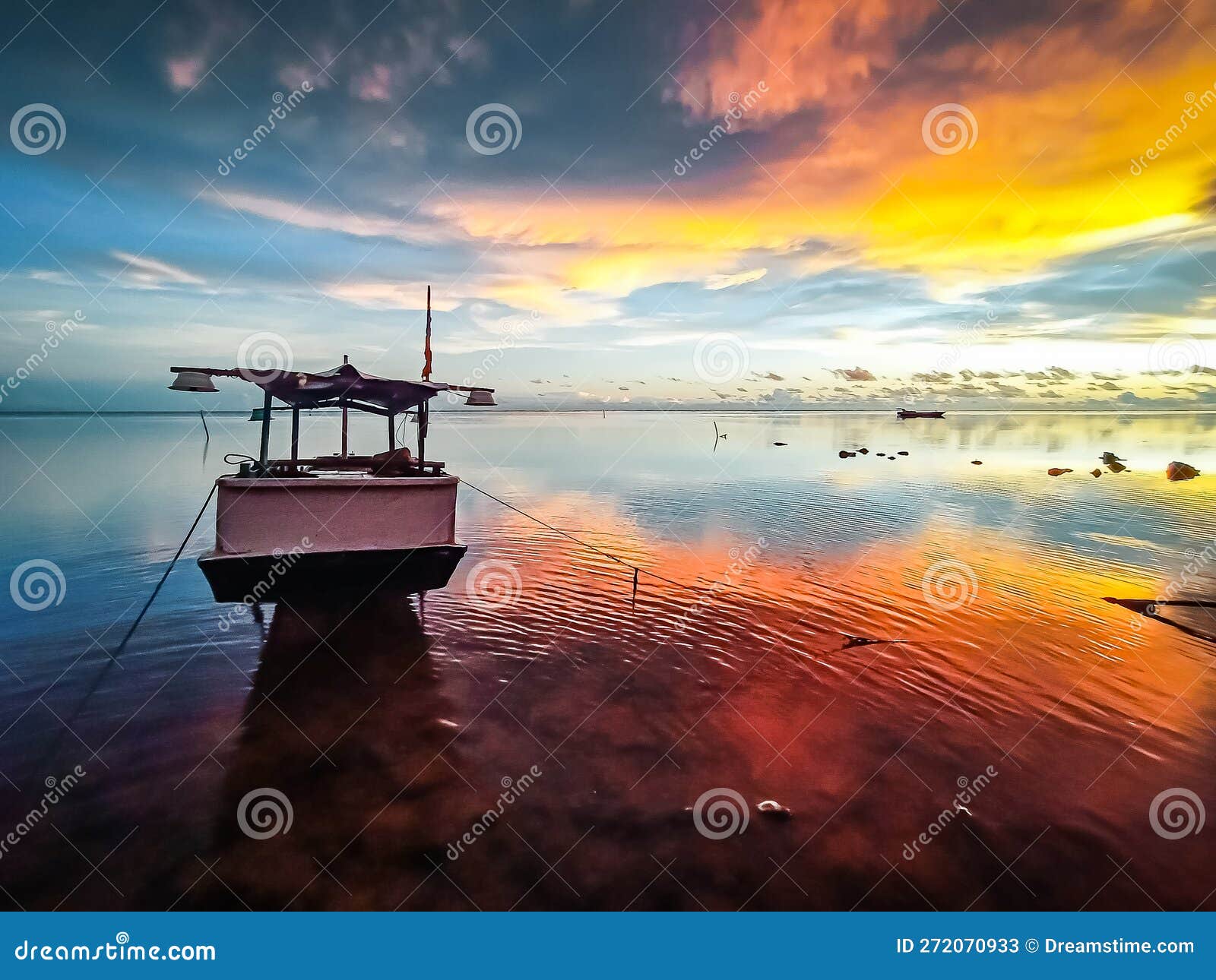 A Ship in the Rays of the Rising Sun from the Eastern Horizon Stock ...
