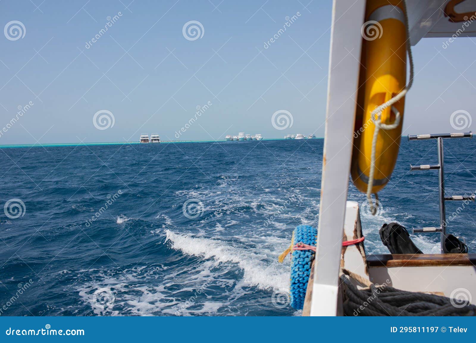 Ship in the red sea stock image. Image of beach, tropical - 295811197