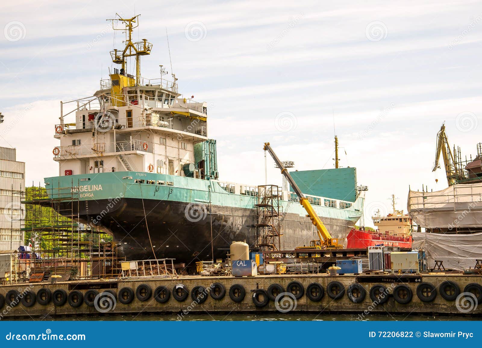 The Ship during the Renovation Editorial Photography - Image of side ...