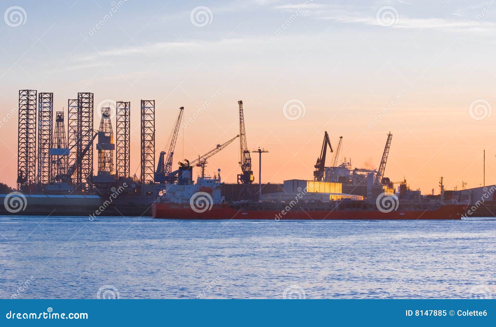Ship-repair Industry and Ship Stock Image - Image of large, reflection ...