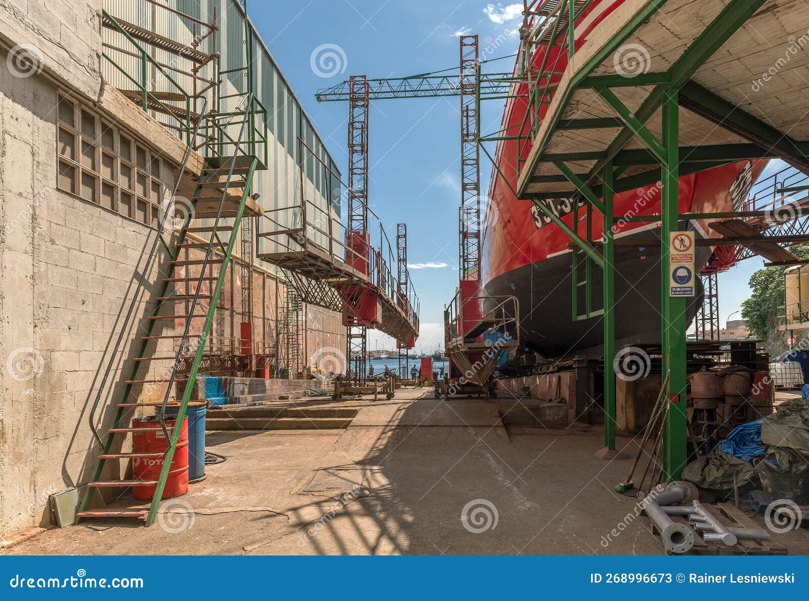 Ship for Repair in a Shipyard, Burela, Galicia, Spain Editorial Stock ...